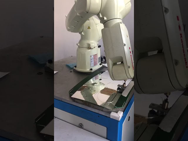 Robot glass cutting by Kawasaki - sprutcam.com
